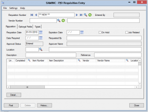 Purchase requisitions | Sage 300 Malaysia