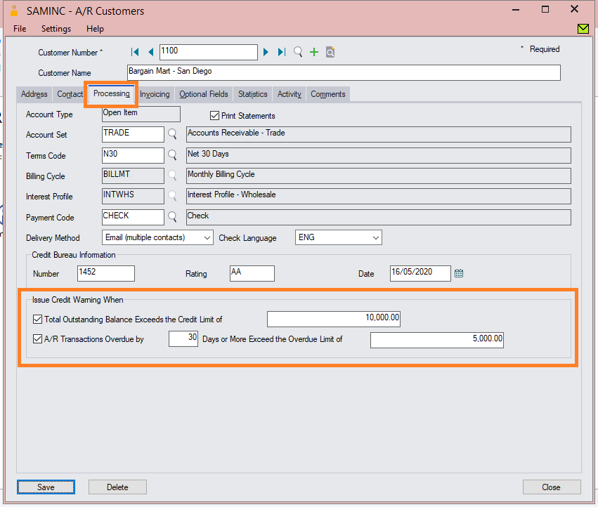 Customer Credit Control Sage 300 ERP Systems Malaysia